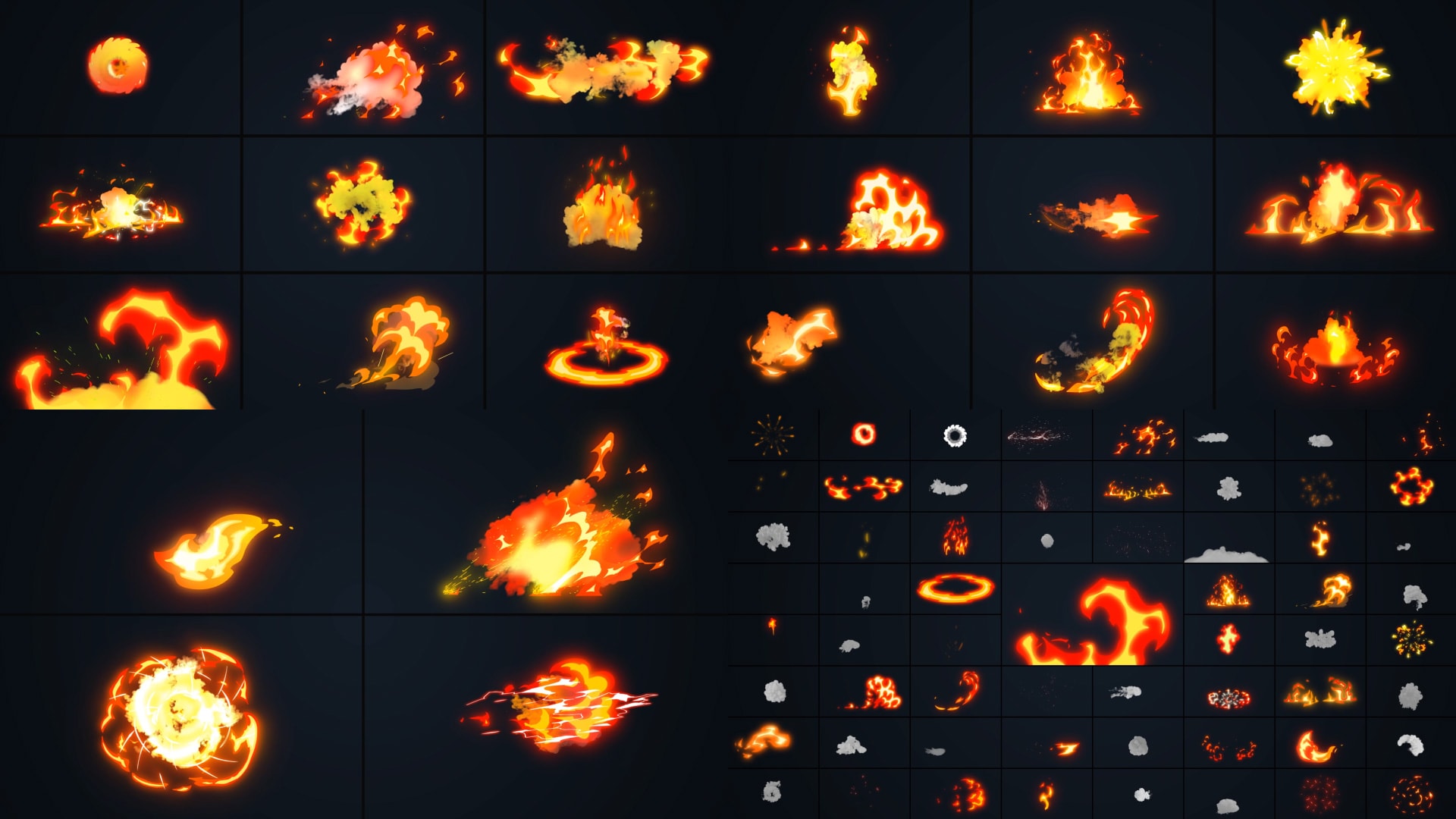 Realistic Fire Sprite Sheet